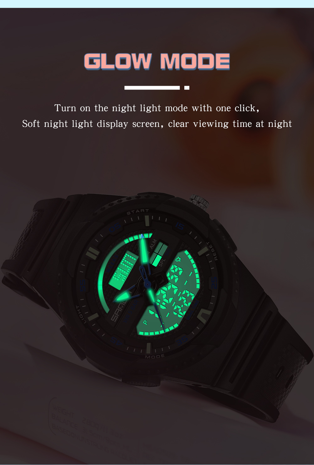 SANDA 9030 Sports Watch Men Women Quartz Digital Dual Display Shock ...