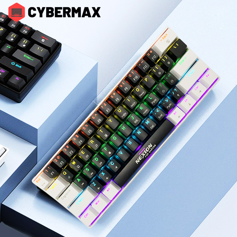 Nexion Wired Mechanical Keyboard Hot-swap LED Backlit Type-C Mode 61 ...