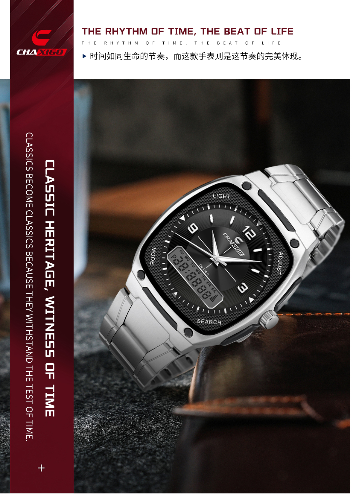 【Fast delivery】CHAXIGO Electronic Time Waterproof Luminous ...