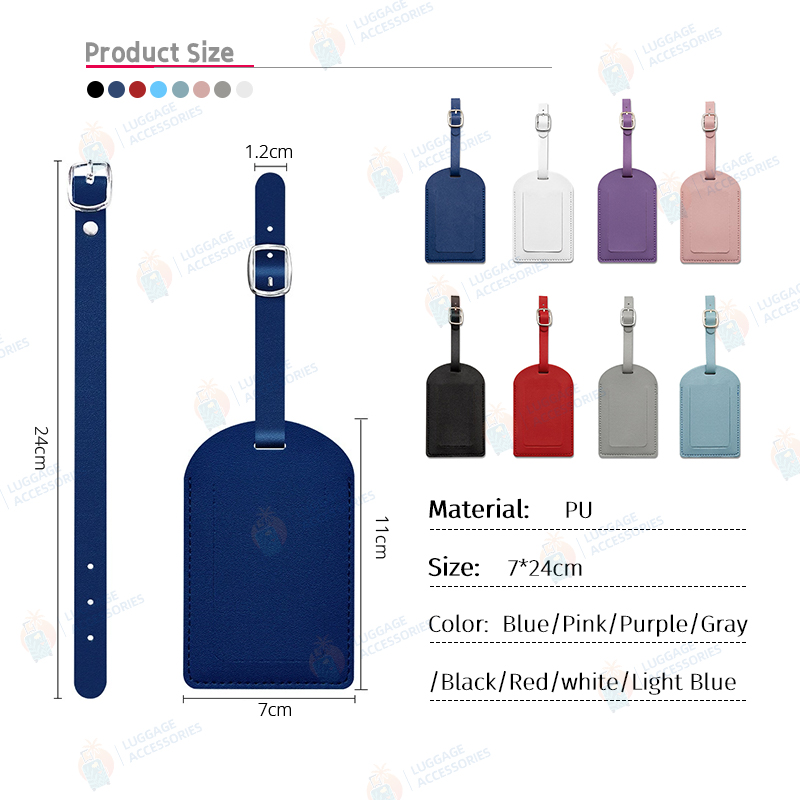Luggage Tag Colorful Handbag Label Airplane Check-in PU Leather ...