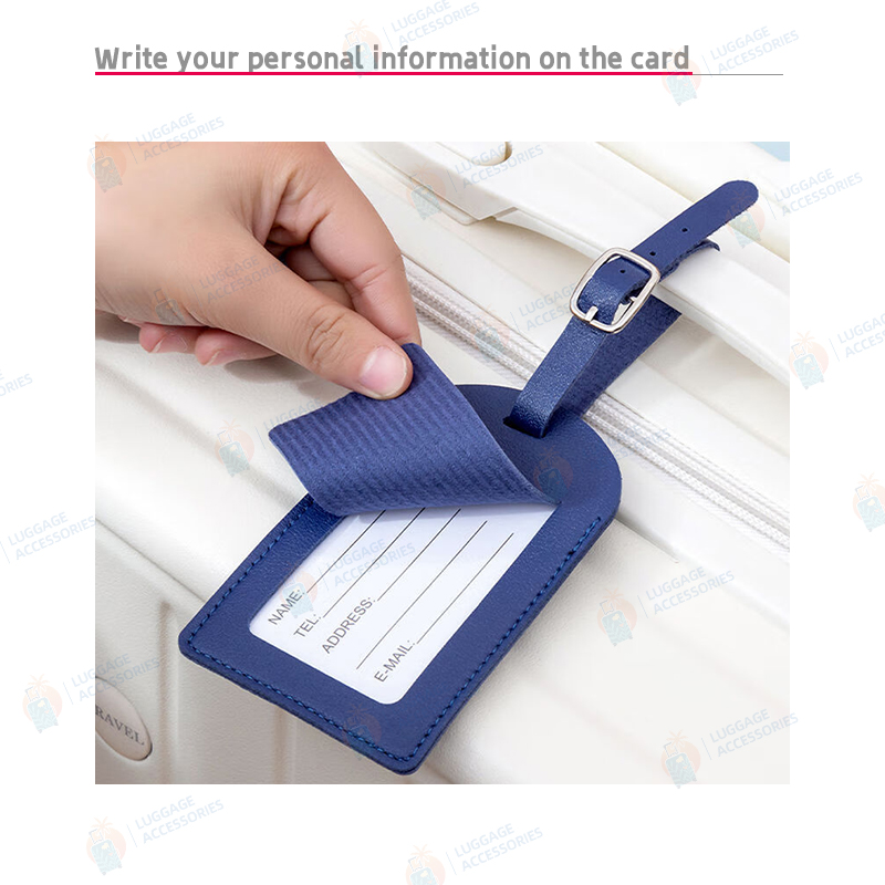 Luggage Tag Colorful Handbag Label Airplane Check-in PU Leather ...