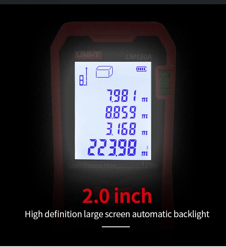 UNI-T Laser Rangefinder LM50A LM100A 100m Laser Distance Meter Digital ...