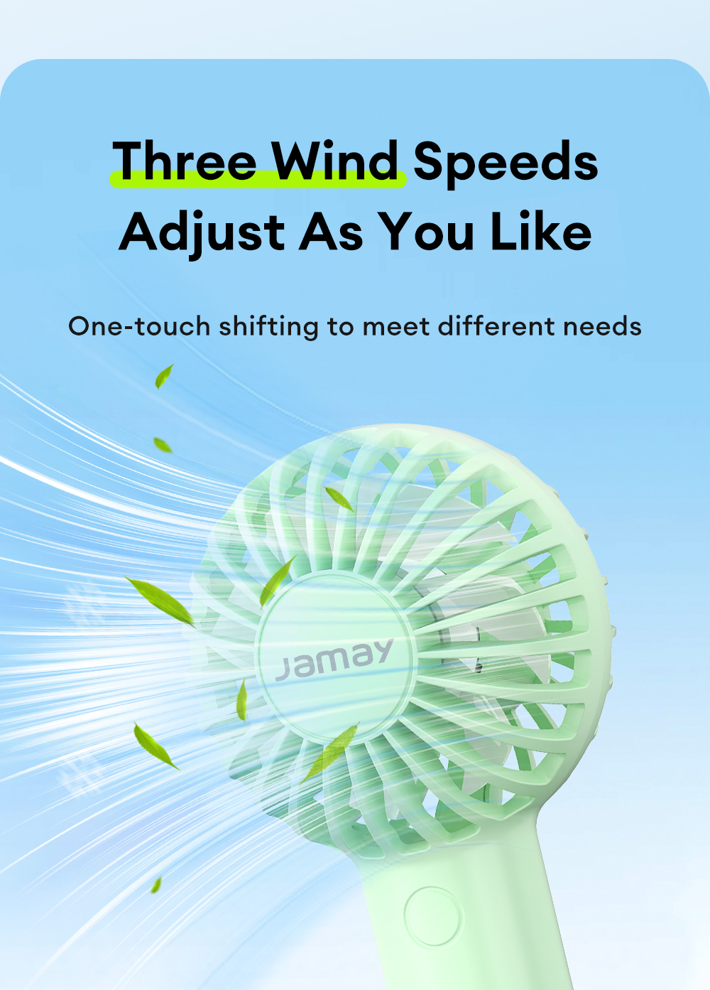 Jamay Mini Fan Rechargeable Portable Cute Small Handheld Fan Office ...