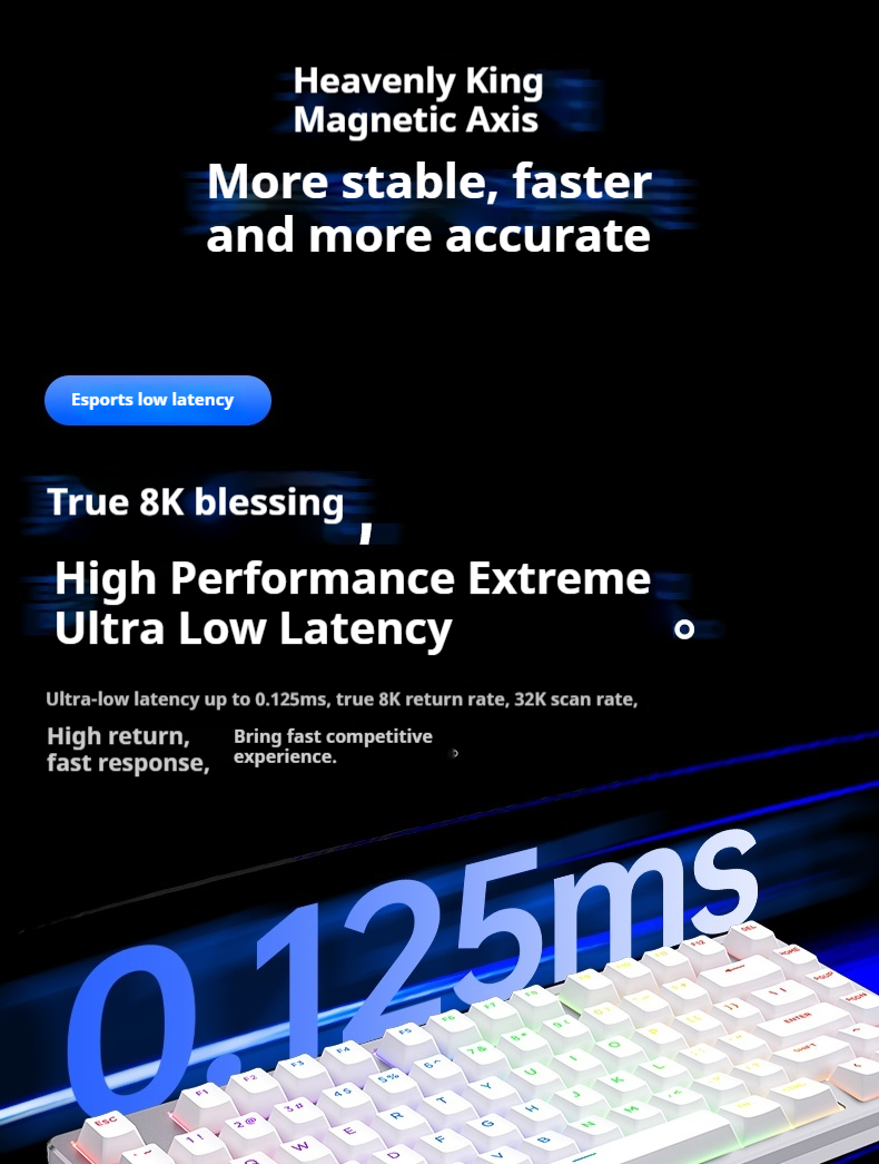 MCHOSE ZERO 75S Magnetic Wired Keyboard 75% Hot swappable RGB GASKET Custom Gaming Keyboard ...