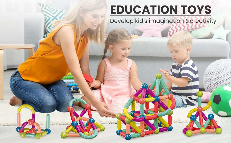 NIKO Magnetic Stick Toys Magnetic Building Blocks Big Size Set Early ...