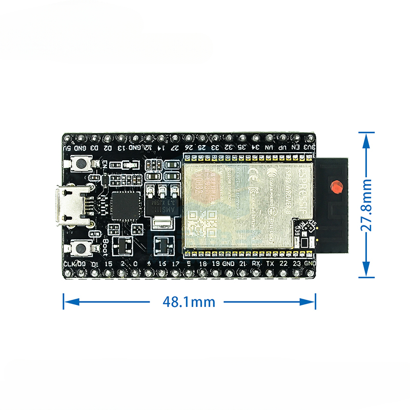 ESP32-DevKitC Development Board ESP32 Bottom Board Can Be Equipped with WROOM-32D/32U WROVER ...