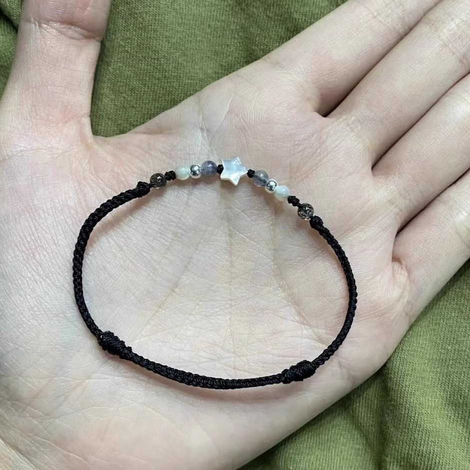 Star Hand Beads Woven Bracelet Simple Men Women Valentine Day Gift ...