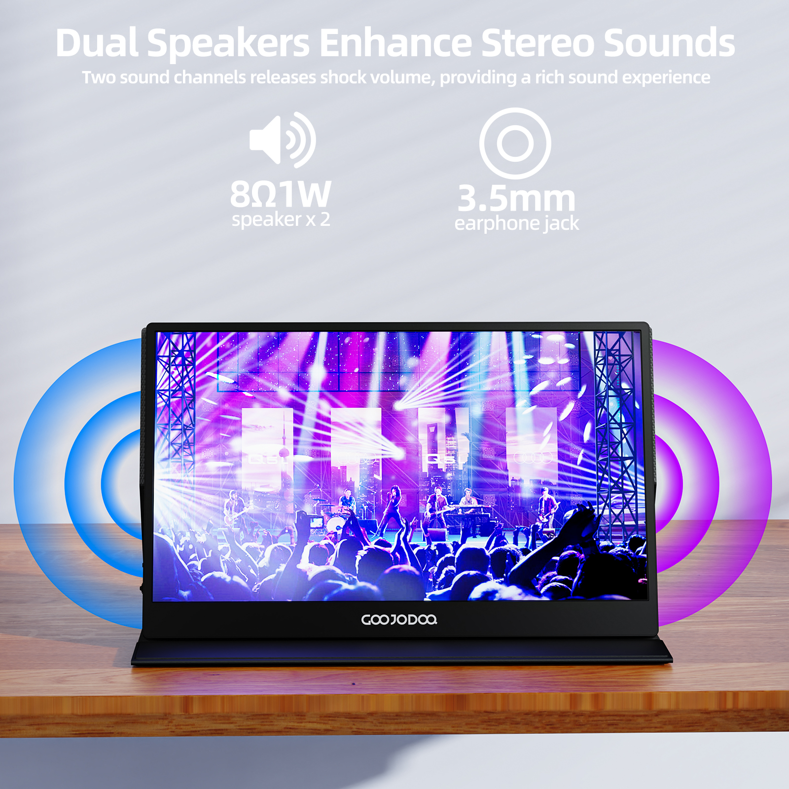 GOOJODOQ Portable Monitor 14 inch Type-c HDMI For Laptop 2-in-1 ...