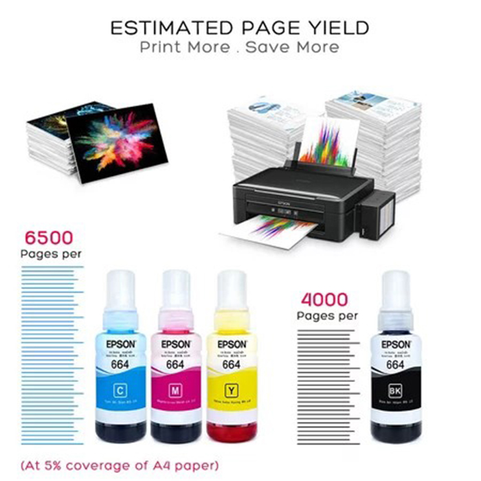 Genuine original epson 664 ink bottle 70ml L120 L110 L210 L220 L300 L310 L360 L380 L455 L565 ...