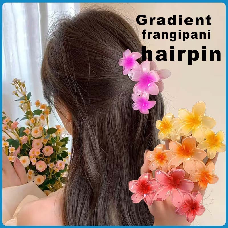 hair clamp Hawaiian Colorful Flower Hair Clip Beach Hairpin Barrettes ...