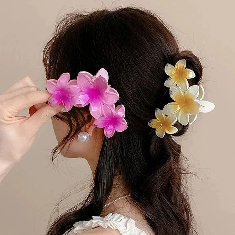 hair clamp Hawaiian Colorful Flower Hair Clip Beach Hairpin Barrettes ...