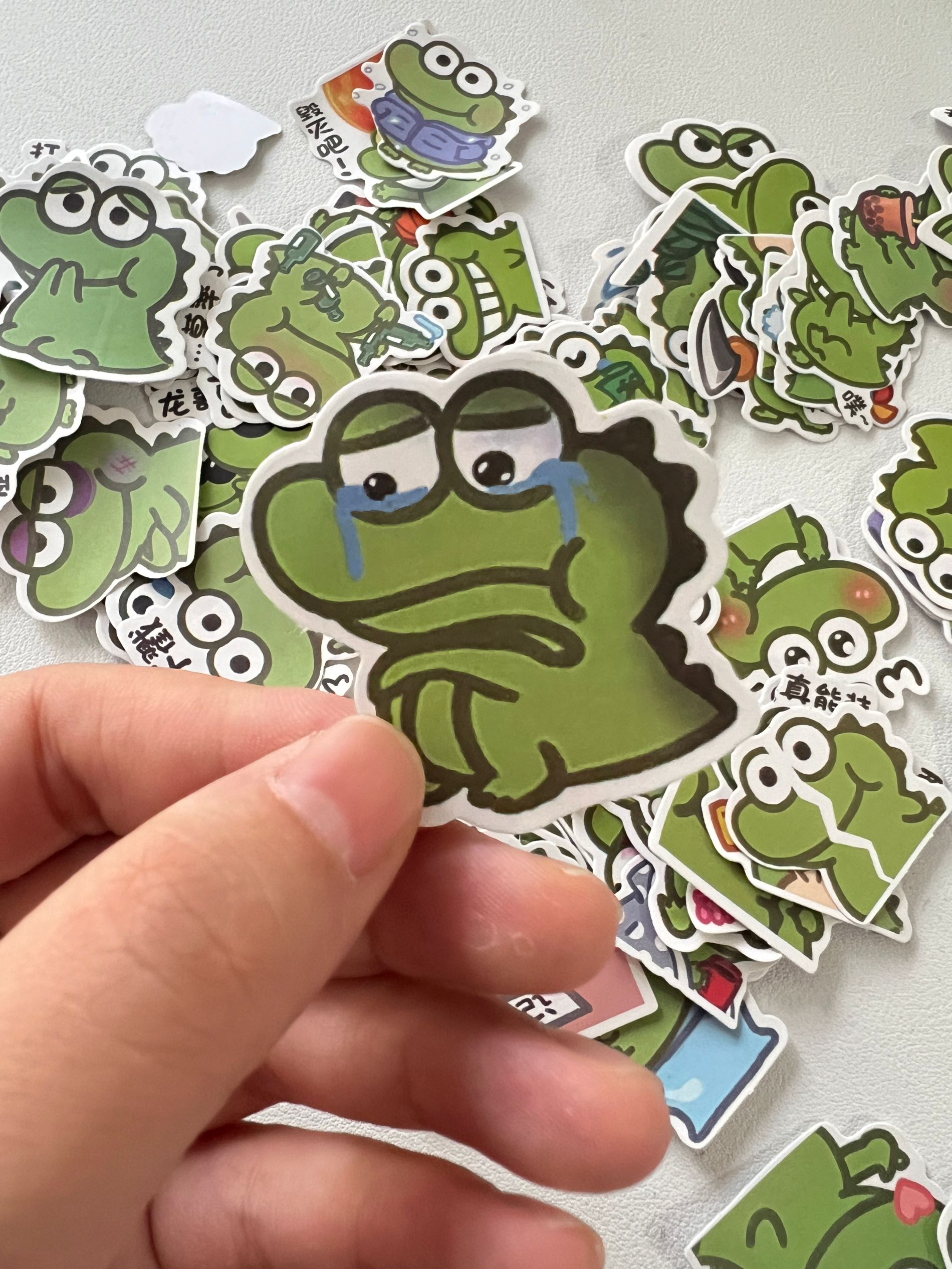 OHAYA | 100 Sheets Sad Frog Sticker Pack Cute Handbook Stickers ...