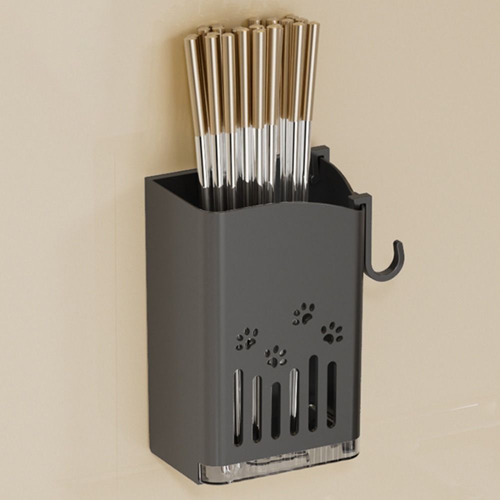 Kitchen Cutlery Spoon Storage Box Multifunctional Draining Chopstick ...
