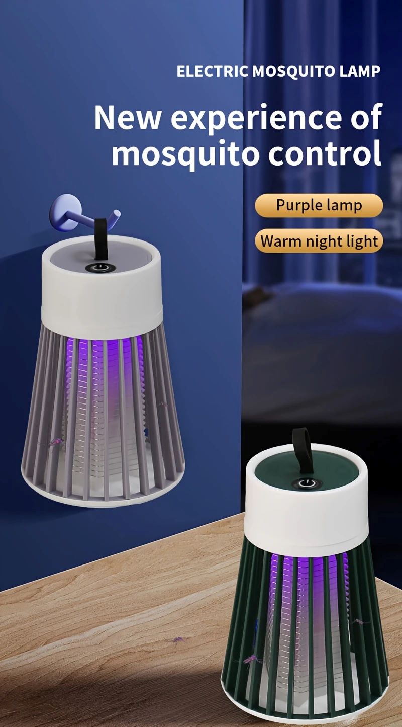 Electric Mosquito Repellent Killer Lamp Rechargeable Portable Low Noise ...