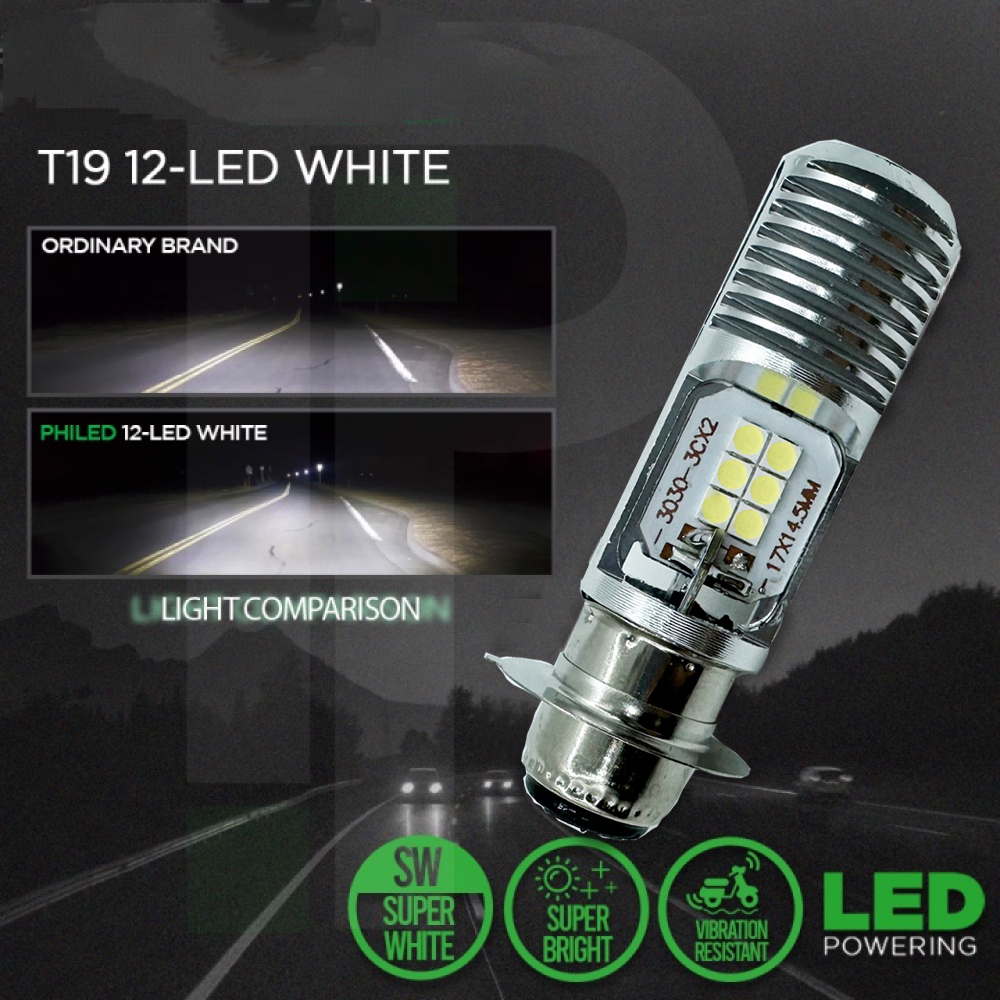 Original Osram T19 LED Headlight Bulb for Motorcycle High-Brightness Components | Shopee Philippines