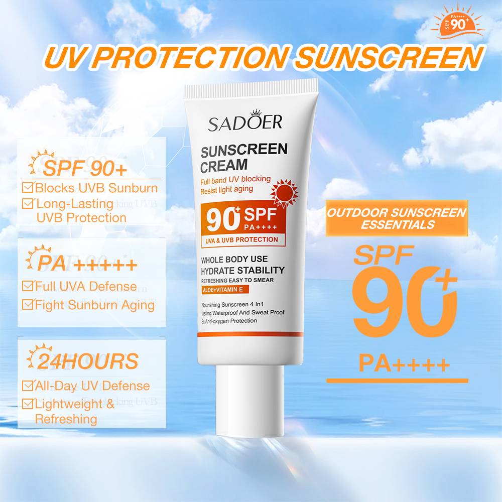 Sunscreen SPF90+ PA+++ Long Lasting Whitening Moisturizing Non Greasy 50g | Shopee Philippines