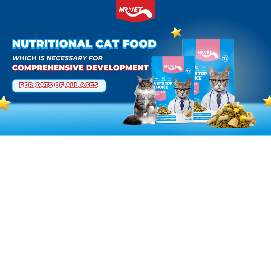 MR.VET T2 Cat Kibble 50g, Hair & Skin Care Functional Rawboost Kibble ...