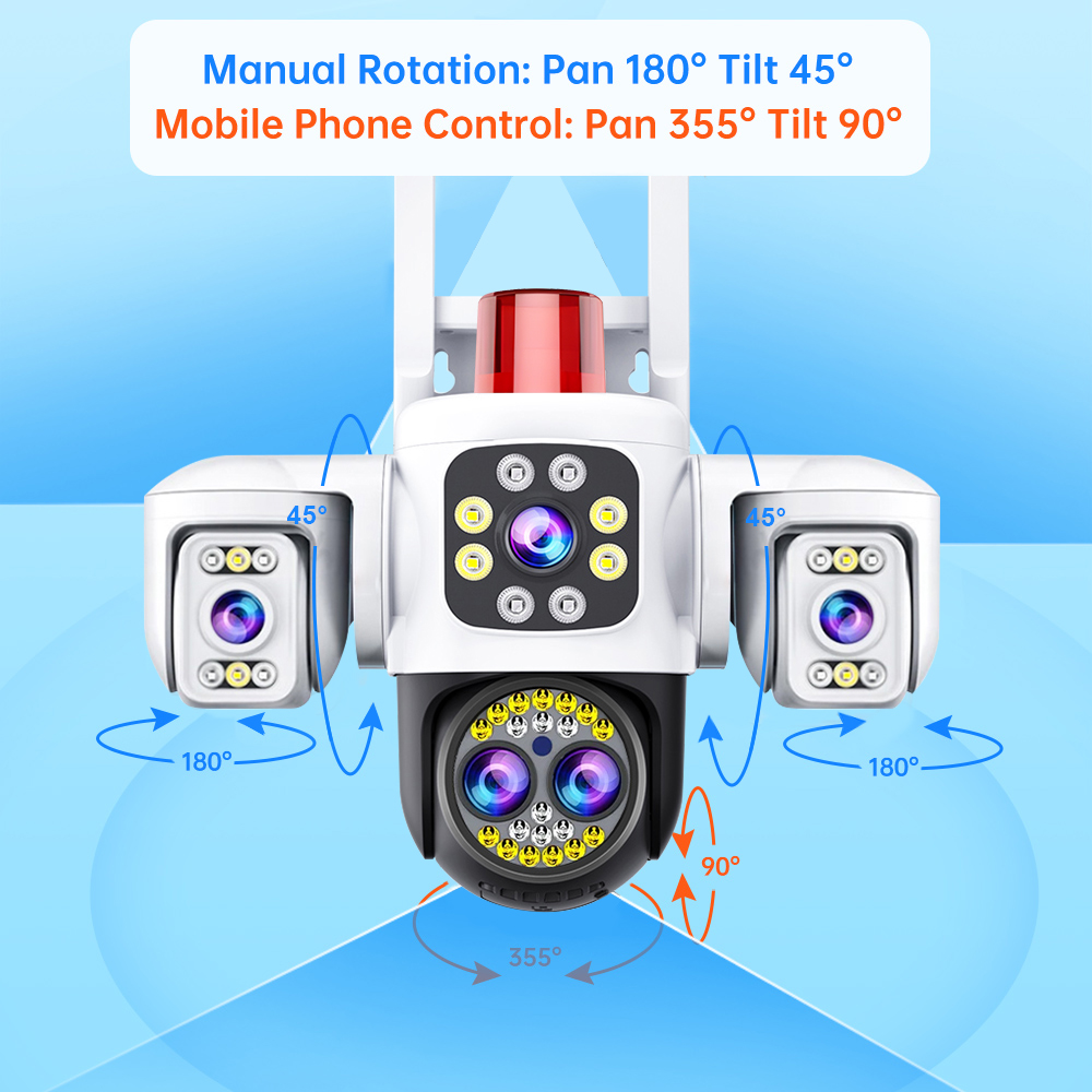 Yoosee Y60 Three Lens CCTV 10x Zoom 360° Wifi Home Aafe IP Camera ...