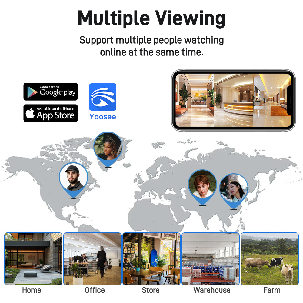 Yoosee Y60 Three Lens CCTV 10x Zoom 360° Wifi Home Aafe IP Camera ...