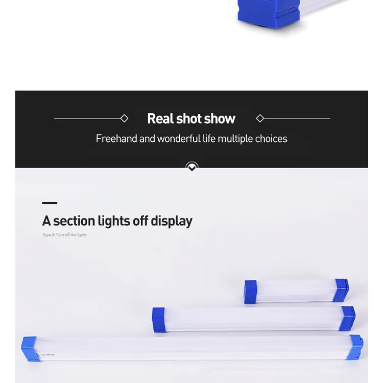 30W 60W 90W LED Emergency Light USB Rechargeable Lamp Lithium Battery Light Tube Portable Bulb ...