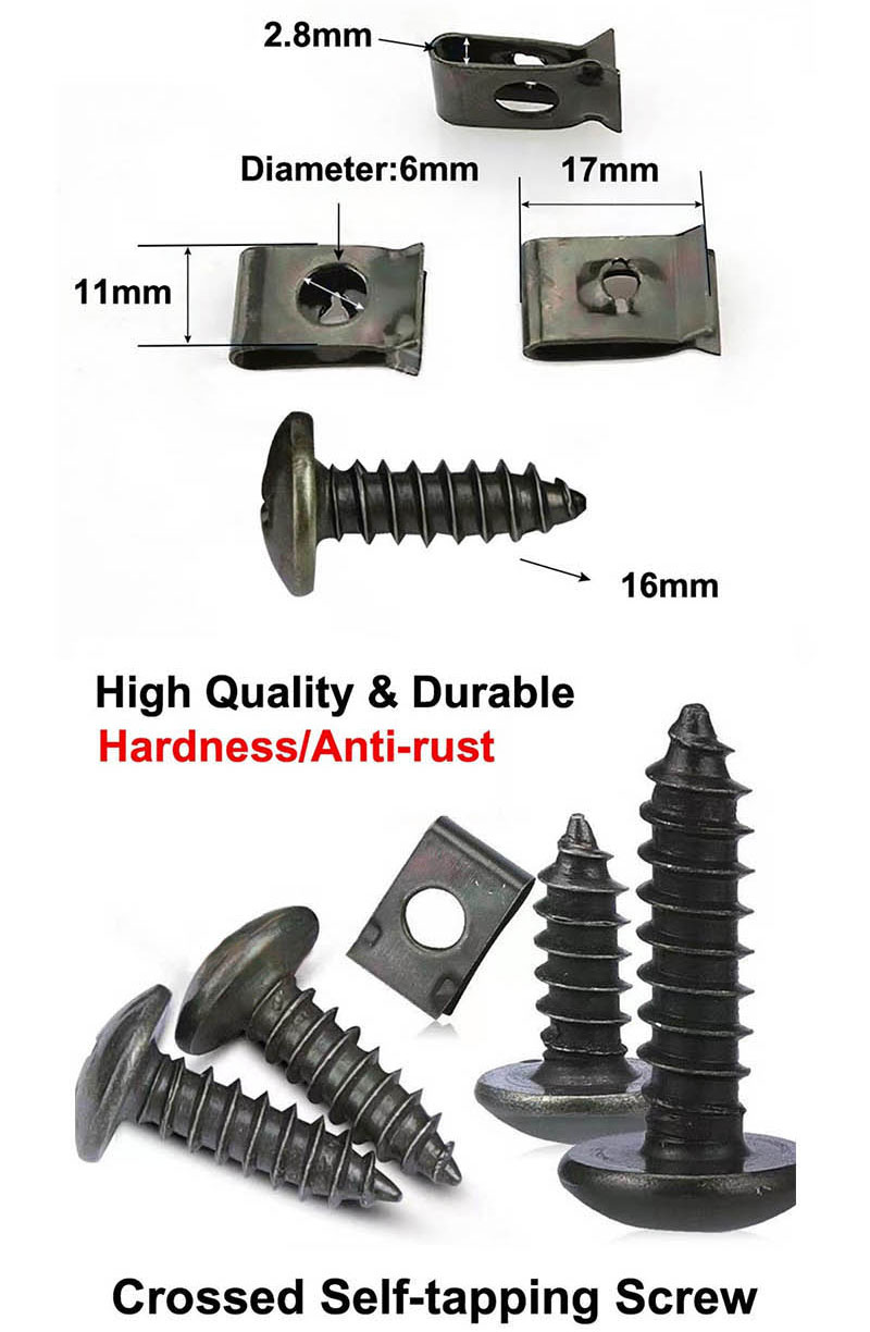 【IN STOCK】200PCS MOTORCYCLE BODY SCREW FLOWER BODY BOLT WITH CLIP ...