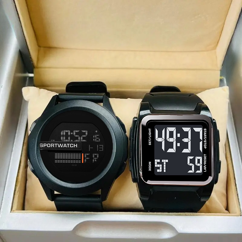 【Buy 1 Get 1 Free】Men's Digital Watch with LED Light - Waterproof ...