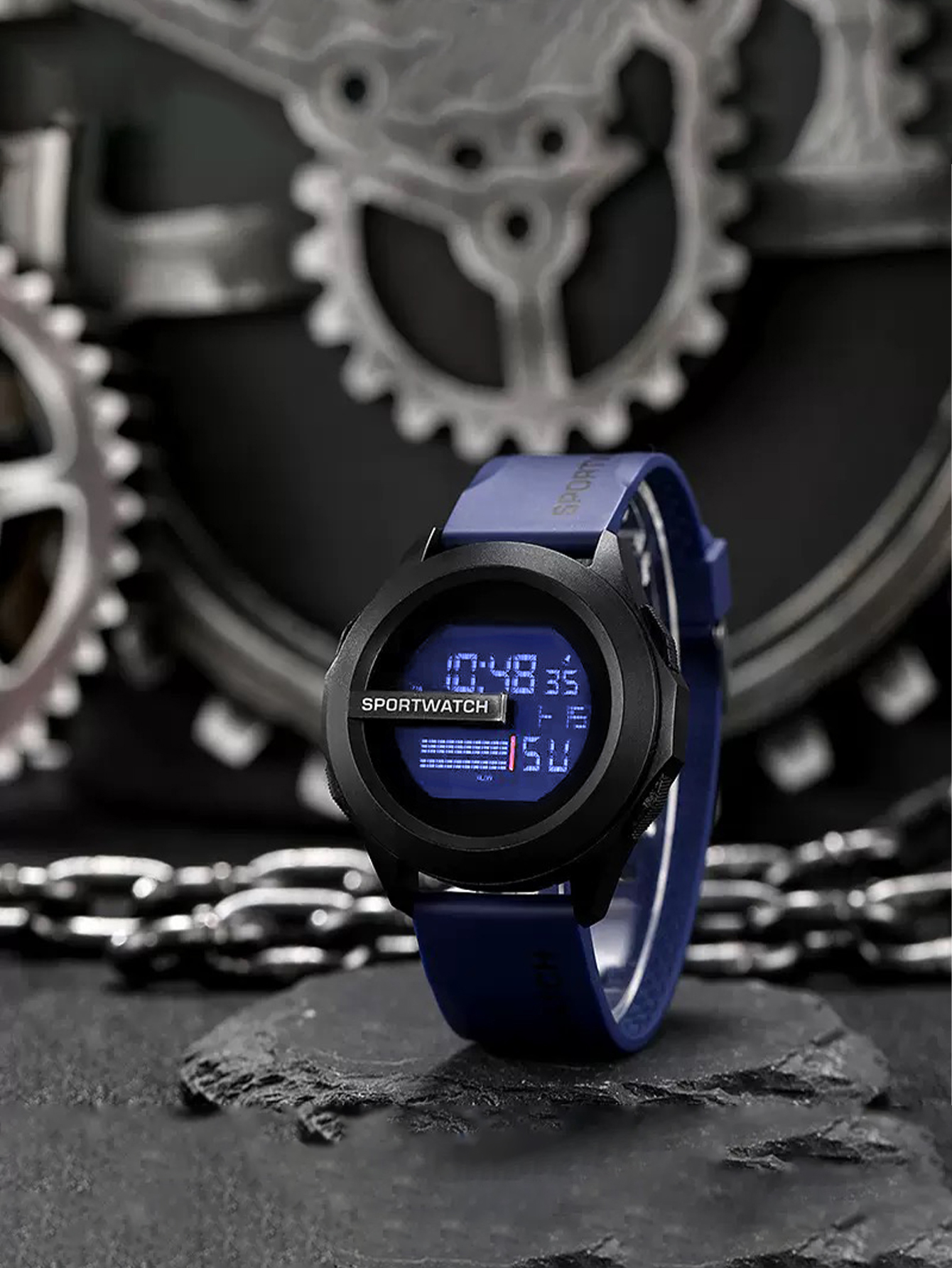 【Buy 1 Get 1 Free】Men's Digital Dial Electronic Watch Waterproof LED ...