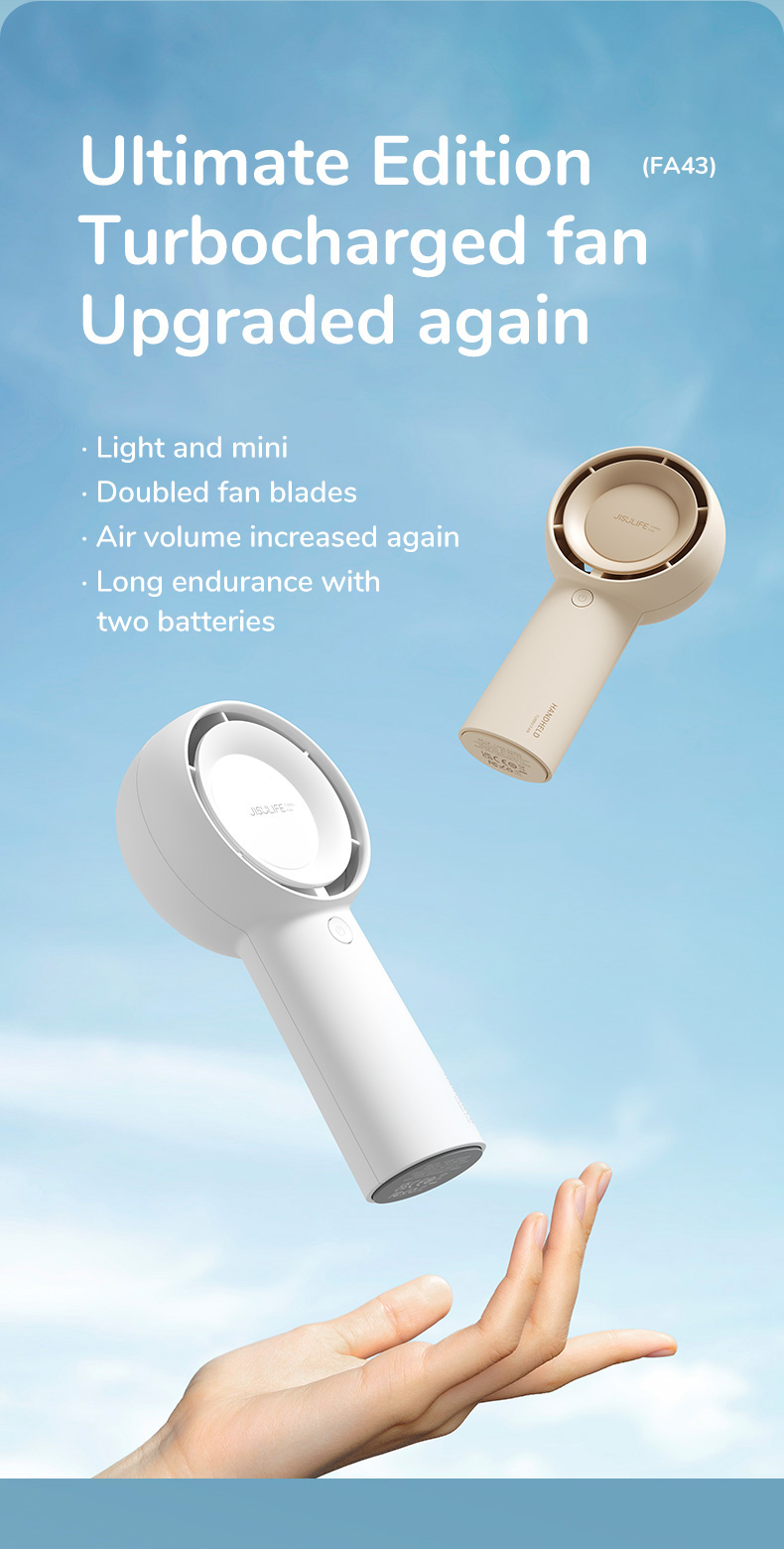 JISULIFE Handheld Fan Life5 Plus Mini Portable Hand Fan USB ...