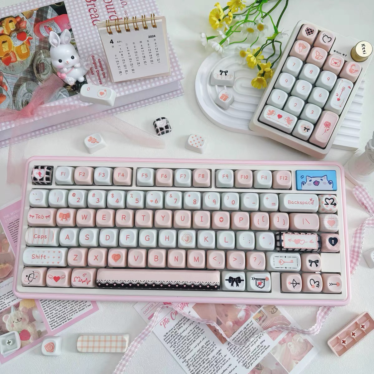114 Keys Doraemon Theme Keycaps MOA Height PBT Material Keycap Five ...