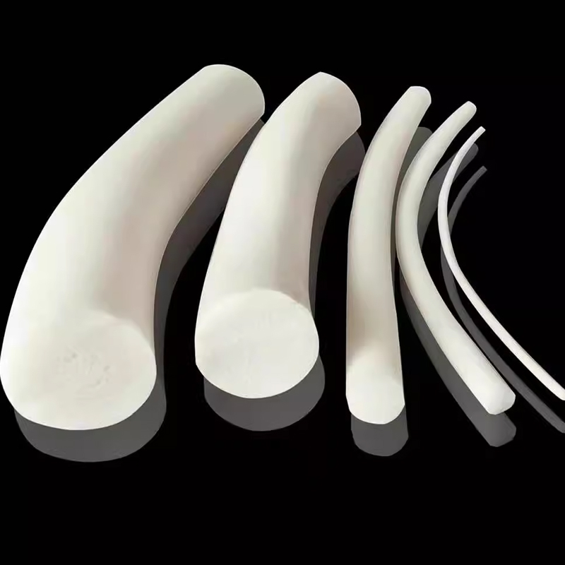 1/5/10M Silicone Rubber Foamed Strip Round Dia1-25mm White Sponge ...