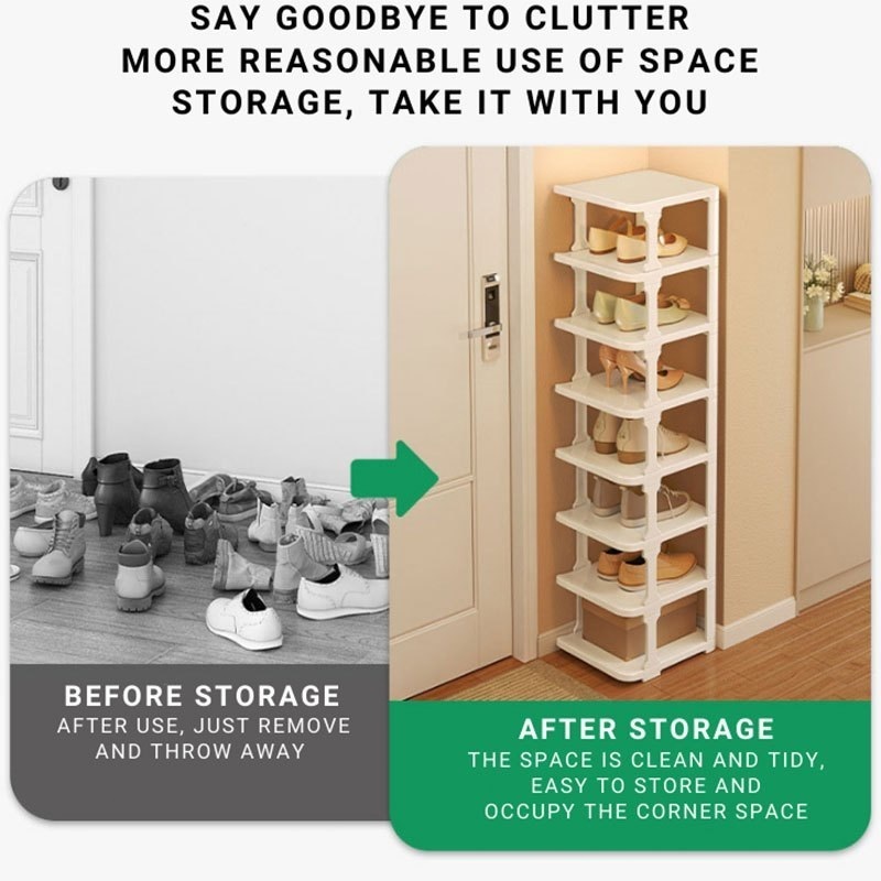 STARLIGHT Shoe Rack Organizer Stackable Shoes Rack For Dormitory ...