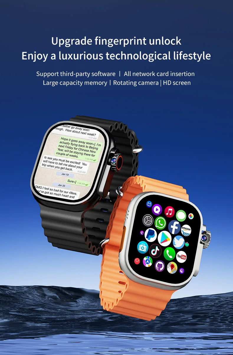 DW100 PRO SmartWatch 4G/5G Android OS GPS 2.2inch AMOLED Smart Watch ...