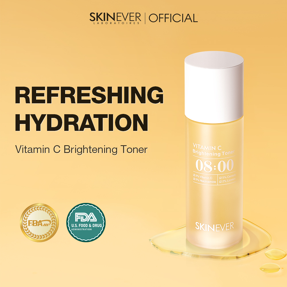 SKINEVER Vitamin C Whitening Toner Brightening Hydration Repairs The ...