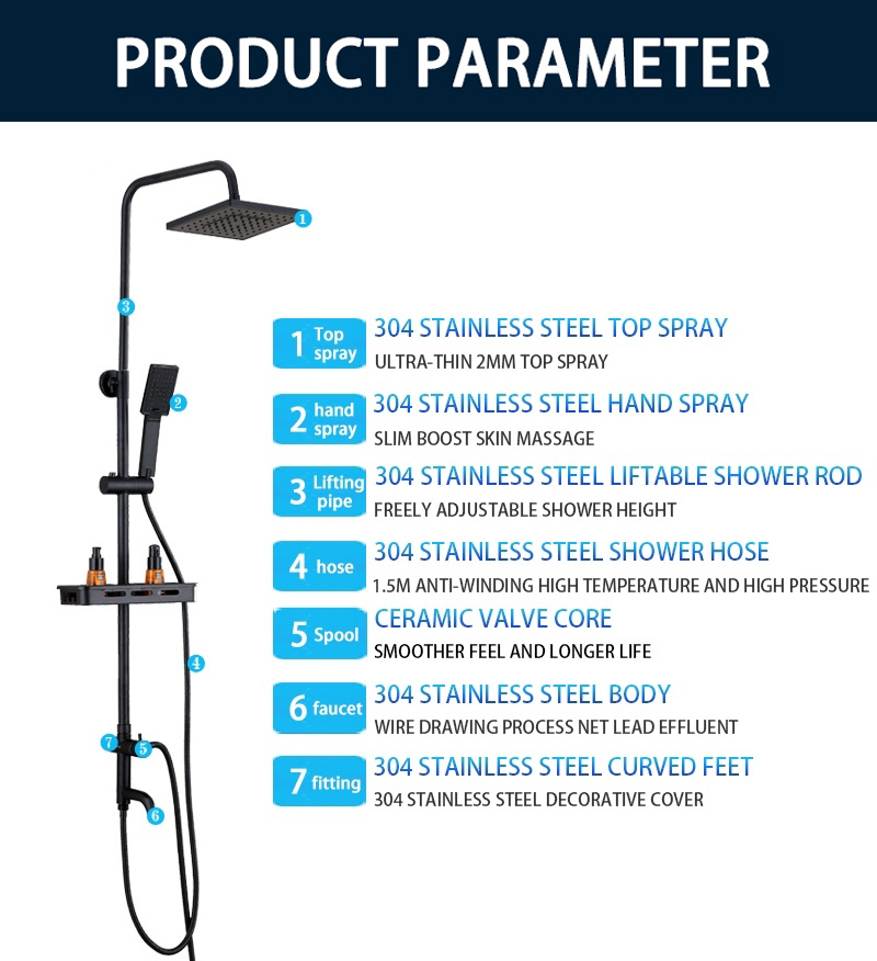 Shower set 304 stainless steel bathroom single cold shower set for ...