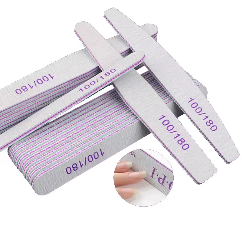 Nail Files and Buffers 10 Pcs 100/180 Grit Professional Double Sided ...