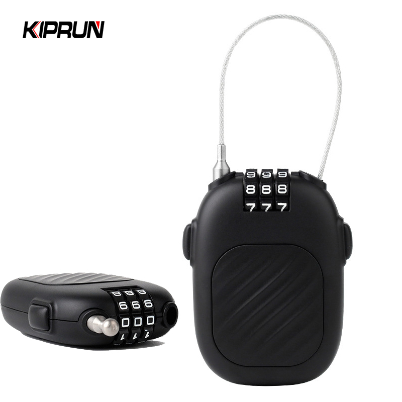 KIPRUN Retractable Cable Lock, Luggage Cable Lock, 78cm Steel Cable ...