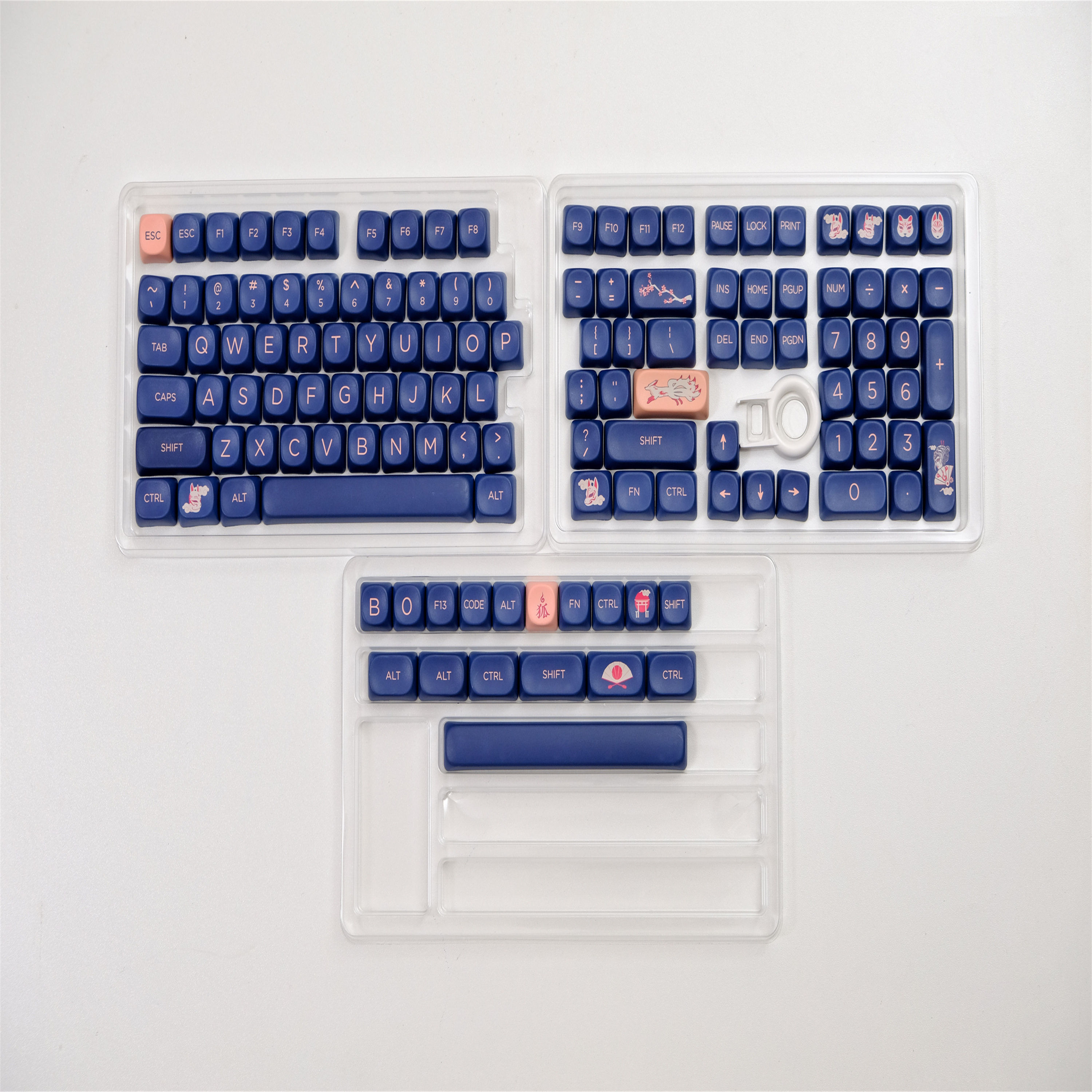 Fox keycaps 126 Keys PBT MOA Profile DYE-SUB Personalized For MX CHERRY ...