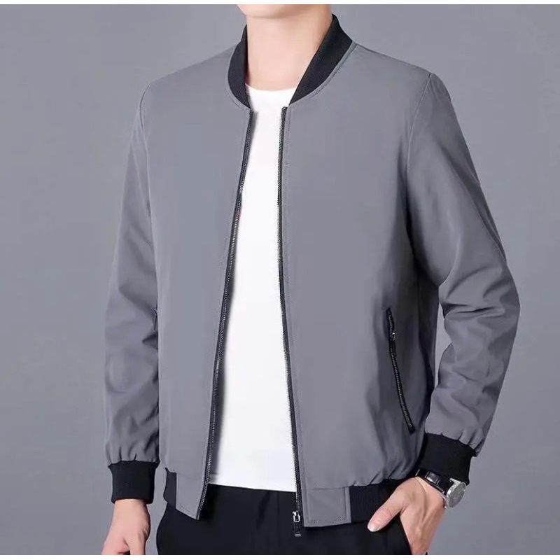 WQ 【BUY 1 GET 2】 Plain Bomber Jacket For Men Unisex High Quality ...