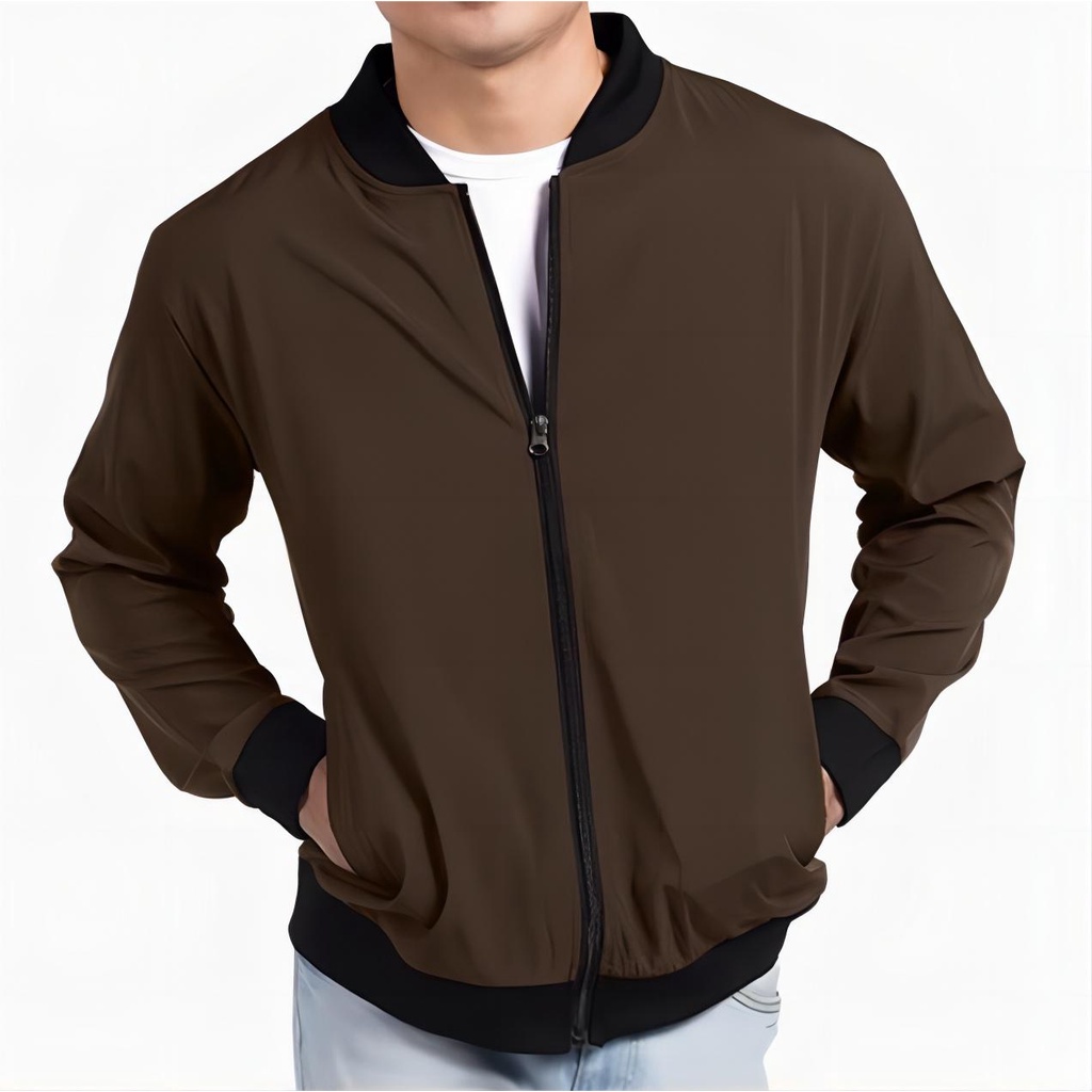 WQ 【BUY 1 GET 2】 Plain Bomber Jacket For Men Unisex High Quality ...