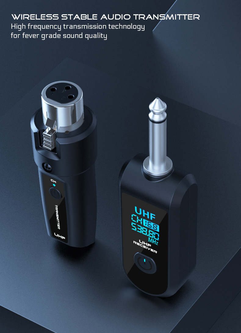 K1 2.4Ghz Wireless Microphone System XLR Transmitter Receiver for Dynamic Mic Mixer PA System ...