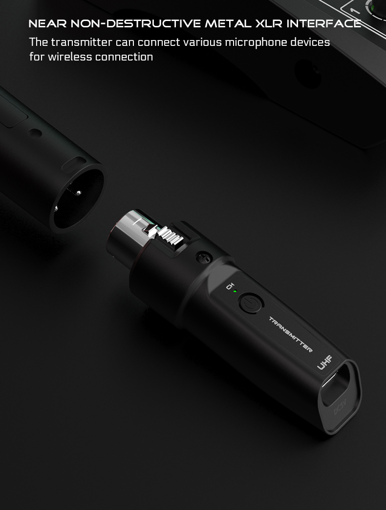 K1 2.4Ghz Wireless Microphone System XLR Transmitter Receiver for Dynamic Mic Mixer PA System ...