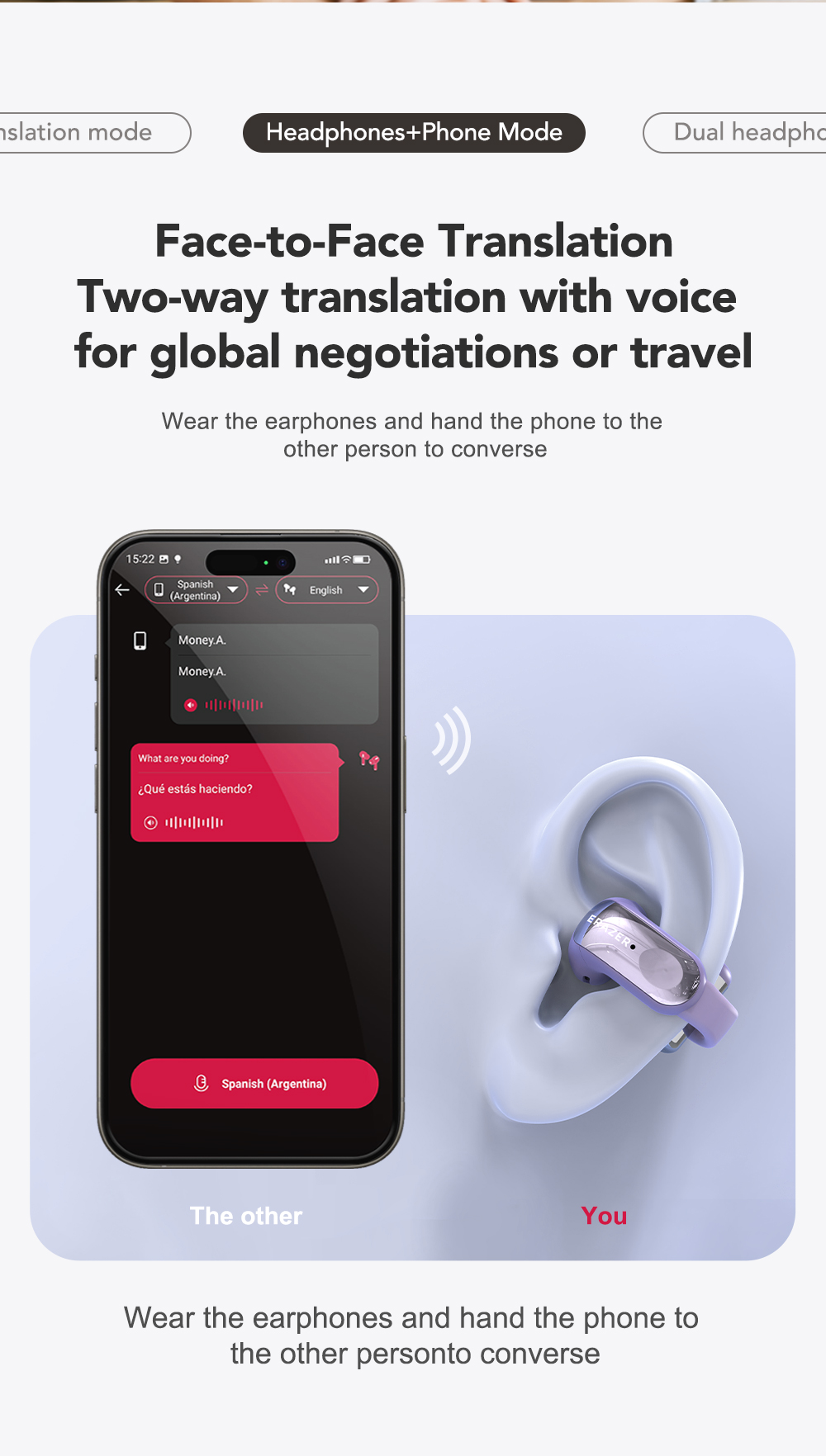 Lenovo ERAZER XF28 Al Smart Real-Time Translation Noise-Cancelling ...