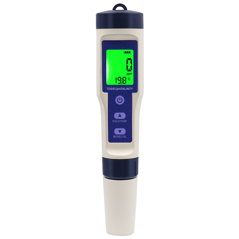 5 in 1 pH meter water quality tester PH/EC/TDS/salinity/temperature ...
