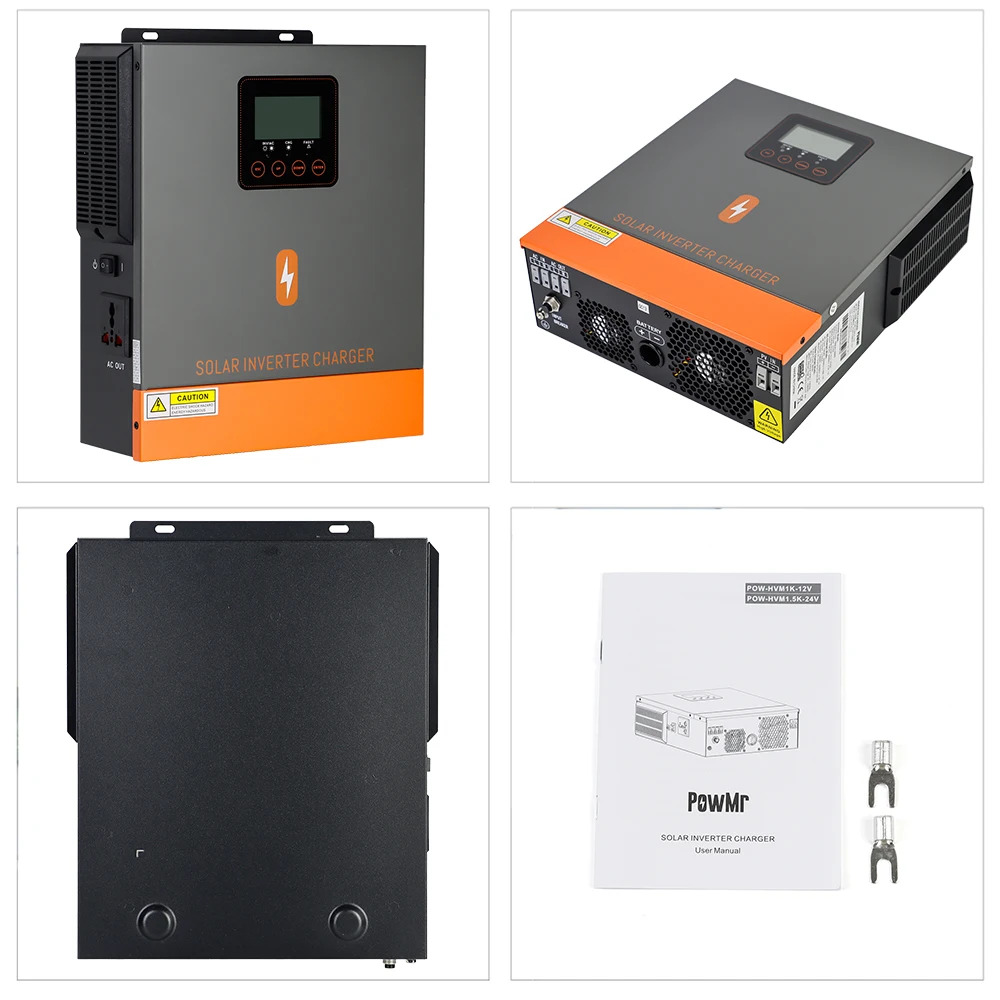 PowMr MPPT 1.5KW 24V Solar Hybrid Inverter 230Vac Built-in 80A MPPT ...
