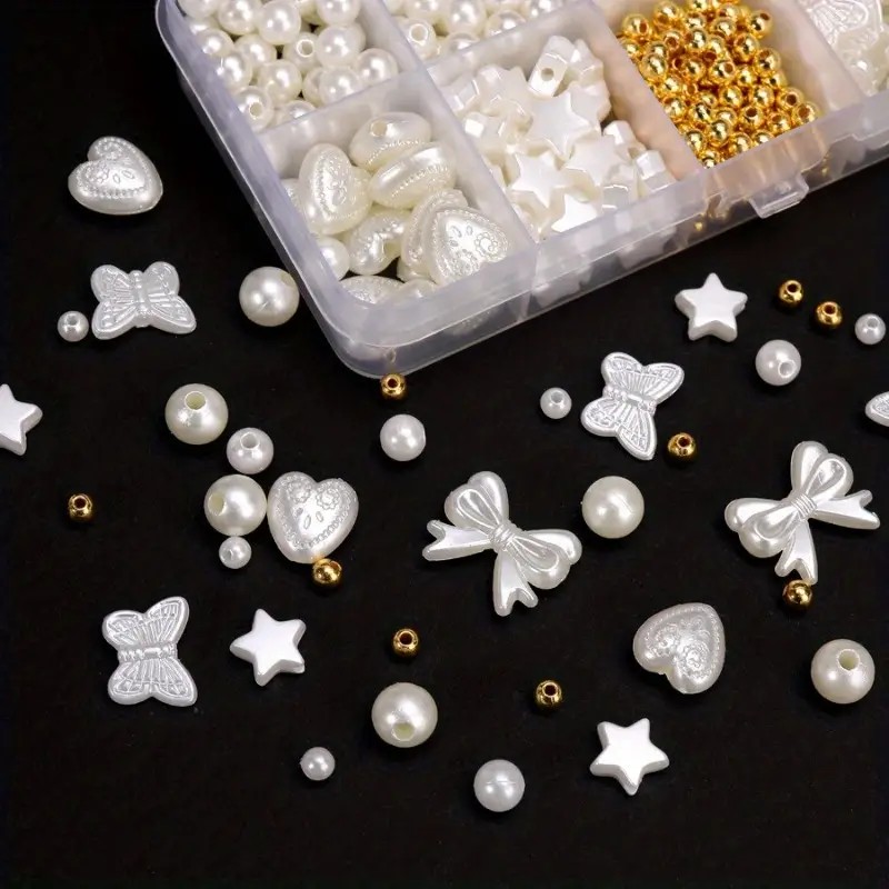 Aesthetic Ocean Pearl Beads Kit Beads Bracelet Set Bracelet Making Kit ...