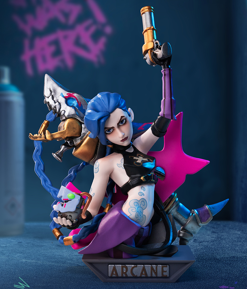 Genuine POPMART x LEAGUE OF LEGENDS ARCANE Blind Box Jinx Caitlyn Jayce ...