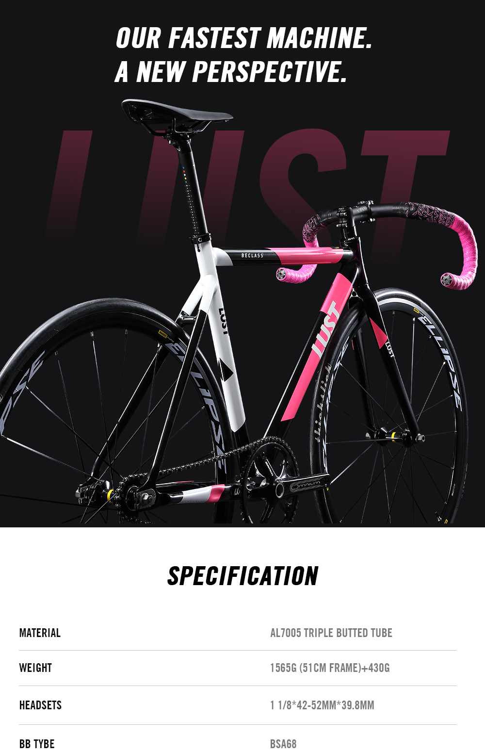 2025 Lexon Super Light AL6066 Track Frame Set/Single Speed Fixed Gear ...