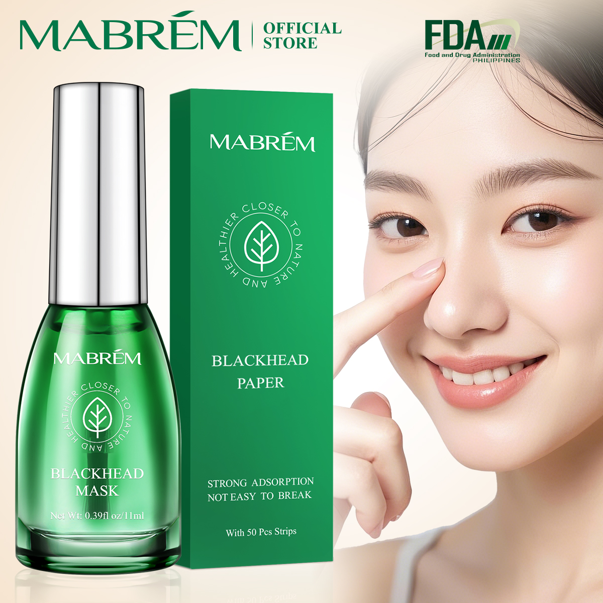 MABREM 【FDA】Blackhead Removal Nose Mask Blackhead Extraction Liquid, Pore Minimizing Peel-Off ...