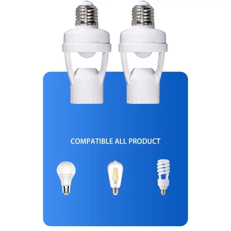 Smart LED Bulb Switch with 360-Degree PIR Motion Sensor, E27 Lamp Base ...