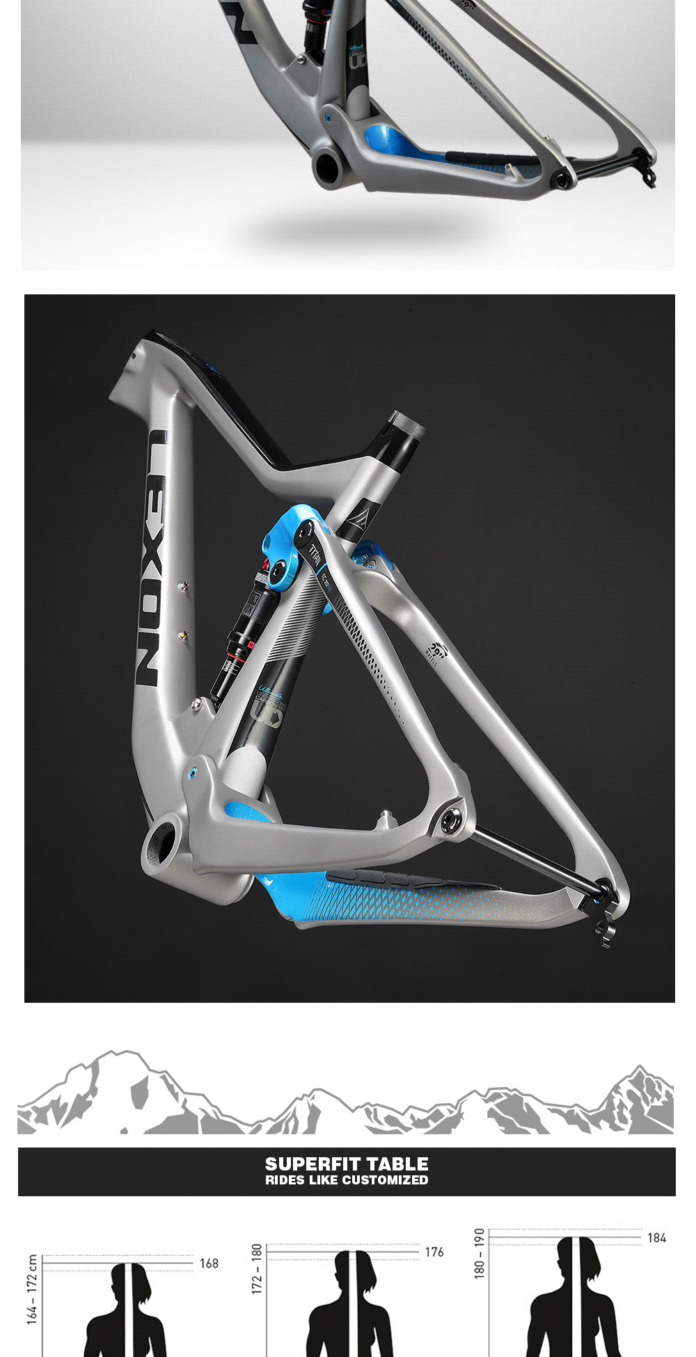 2025 LEXON XC Trial Cross country frame MTB Frame XC Bike Frames Carbon ...